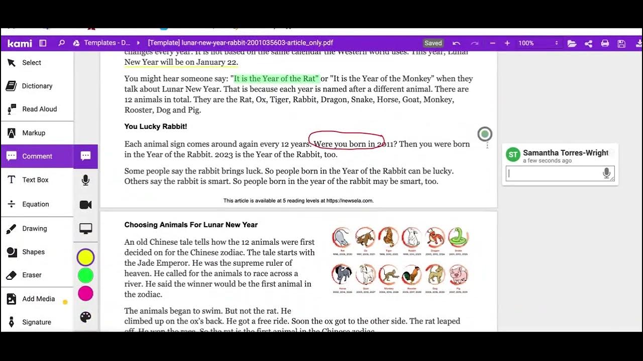 Exploring Kami Annotation tool - YouTube