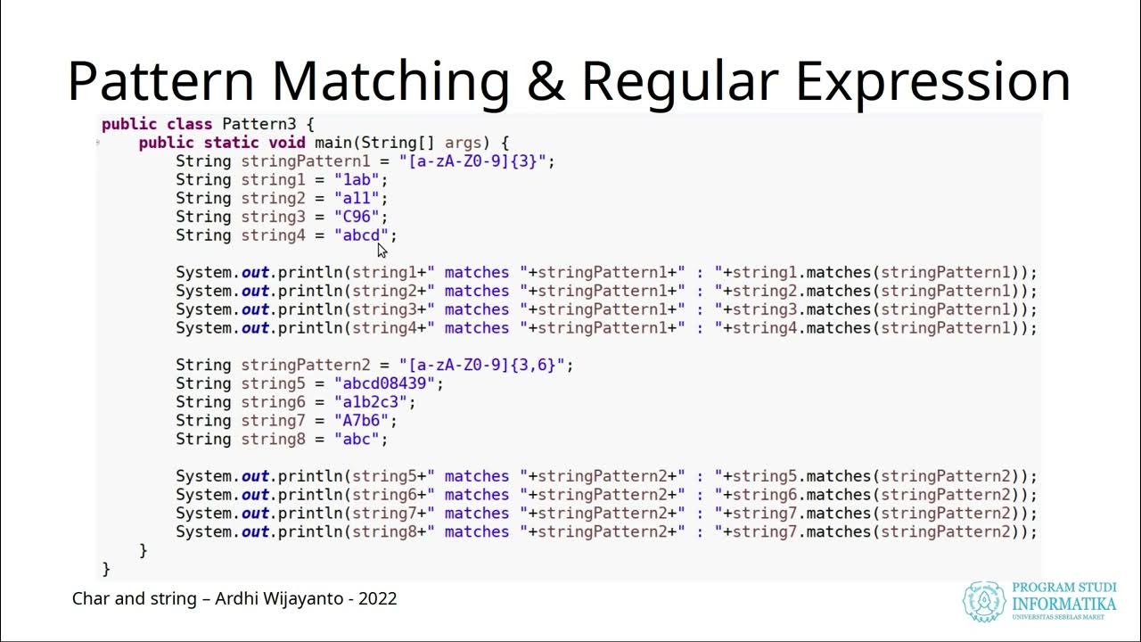 Pattern Matches & Regular Expression - YouTube