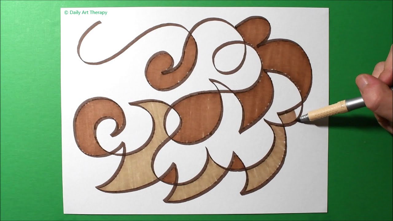 Abstract Pattern #4 / Easy Drawing For Beginners / Satisfying ...