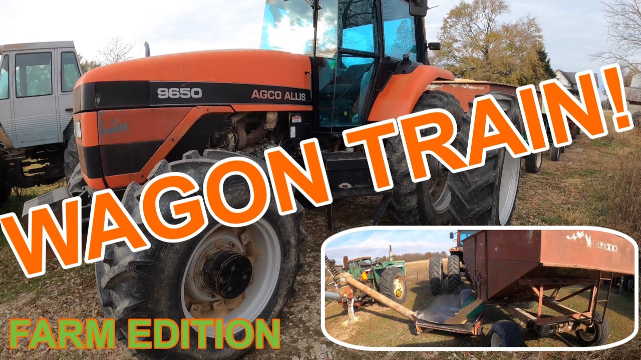 WAGON TRAIN: Farm Edition. Putting 2023 corn in bin - YouTube