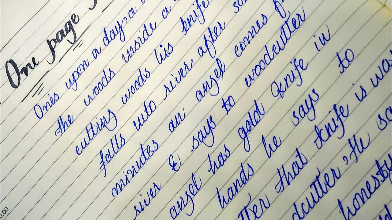 One page Handwriting|| English cursive handwriting/English ke ...