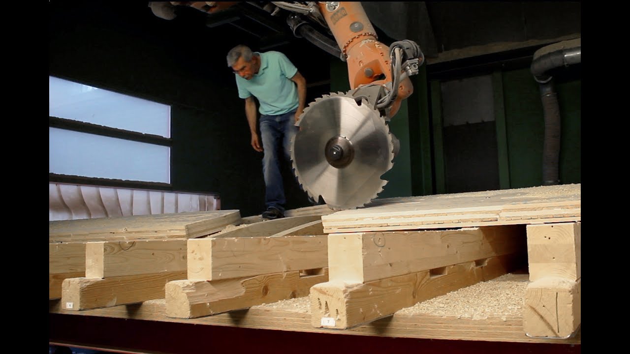 Curved Folded Wood Pavilion - A thin shell structure made from CLT ...