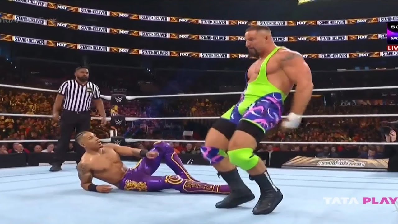 Carmelo Hayes Botch then Bron Breaker Funny Dance : NXT Stand & Deliver ...