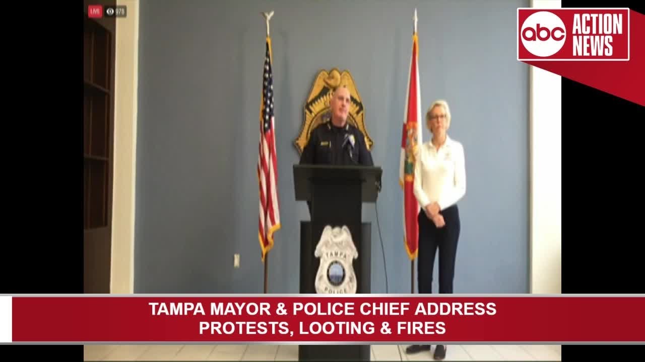 Tampa Mayor And Police Chief Address Protests Looting And Fires Youtube