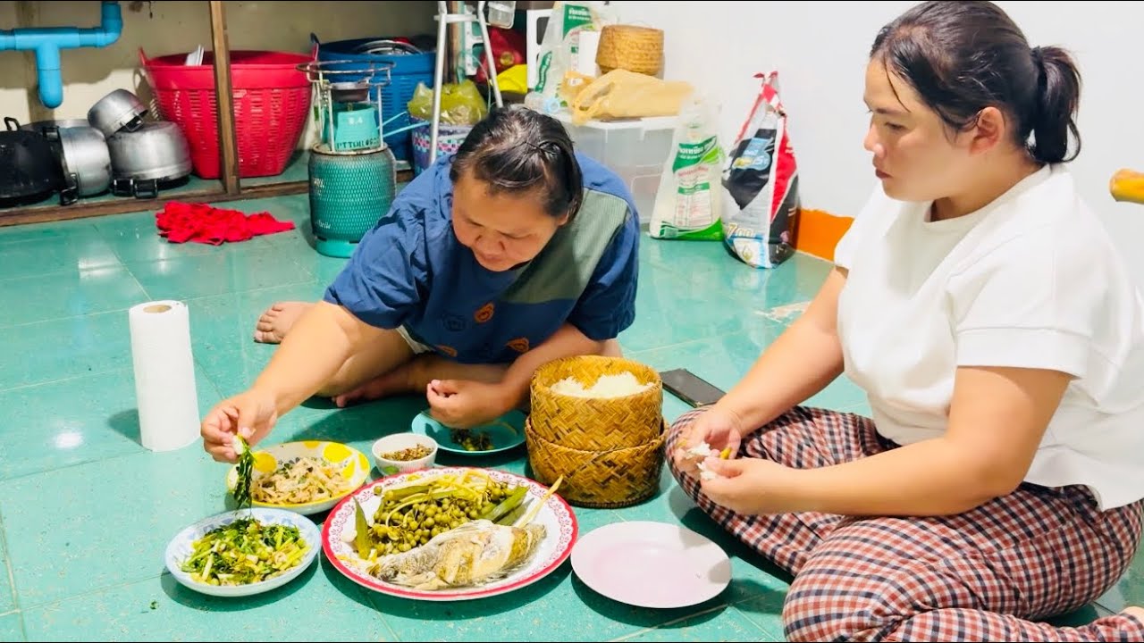 น้องอ้นใหญ่มาเยี่ยมจัดเมนูอร่อยทำกินกันคุยกันไปตามประสาพี่น้องแซ่บจ้า19 ...