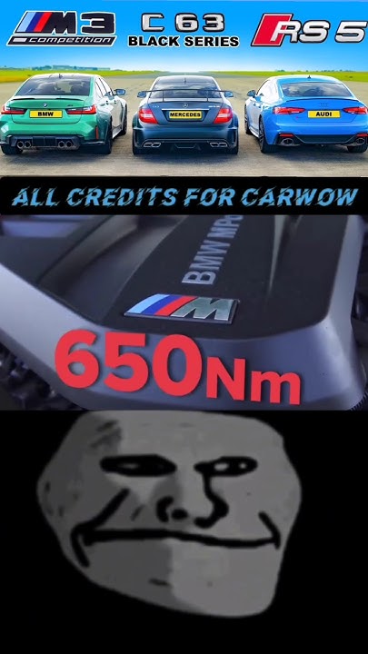 510 hp BMW M3 v Audi RS5 v AMG C63 BlackSeries: DRAG RACE #shorts - YouTube