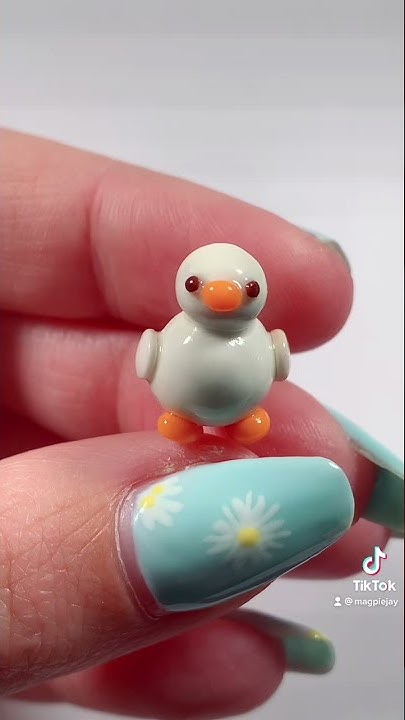 Cute Duck Polymer Clay Charm Tutorial - YouTube