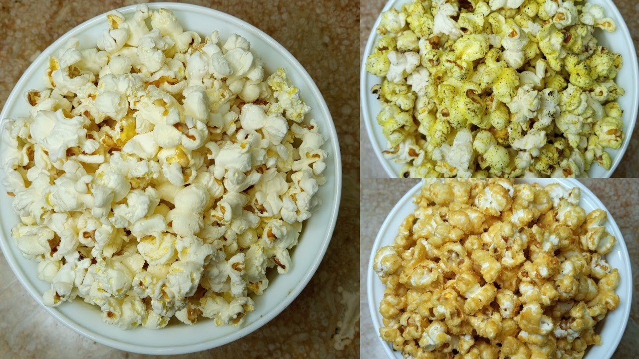 Popcorn in Three Different Style | Sweet, Spicy, Normal flavored ...