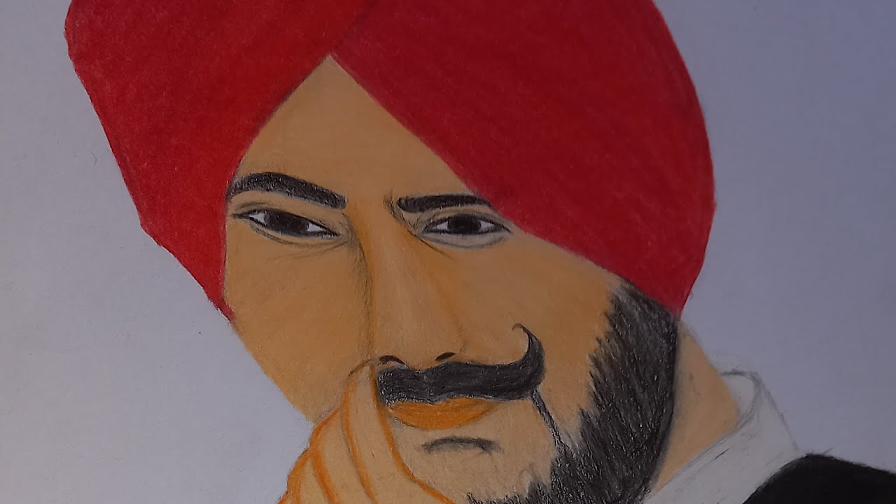 How to draw sidhu moose wala sketch drawing ️ 💁‍♂️ - YouTube