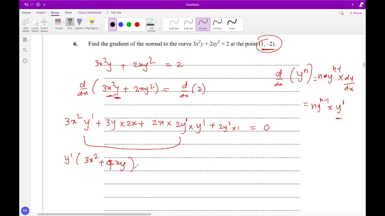 Implicit differentiation Practice -V-6-AA-HL - YouTube