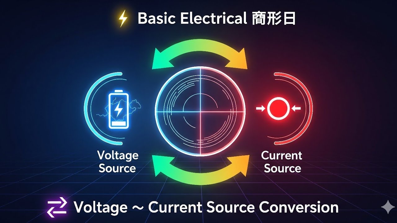 Basic Electrical ⚡ Source Conversion | Voltage ↔ Current Source Explained - YouTube
