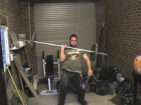 One Handed Barbell Overhead 72kg - YouTube