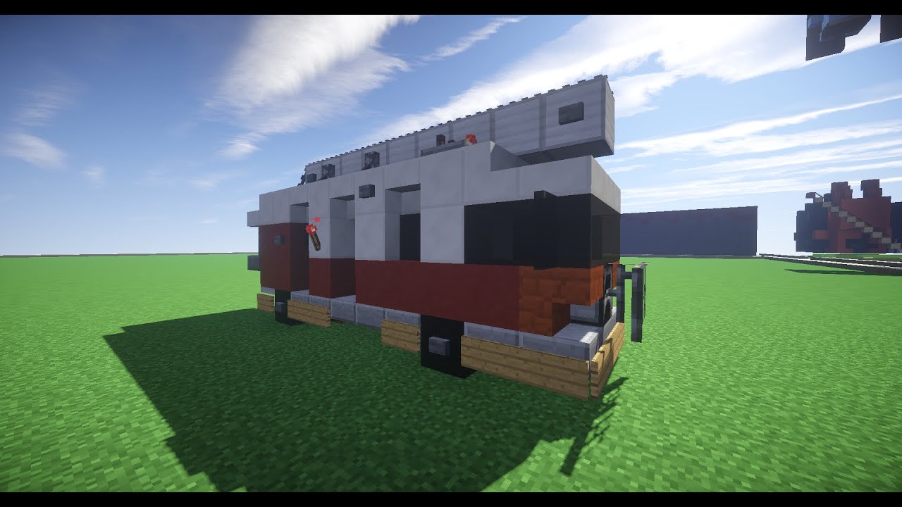 How to Build a Fire Truck in Minecraft - YouTube