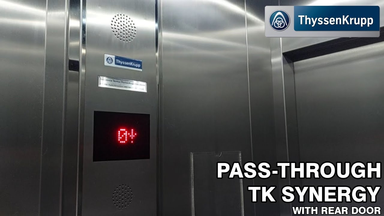 Rear Door! ThyssenKrupp Synergy MRL Traction Shuttle Elevator - Metropole Towers Complex - GO ...