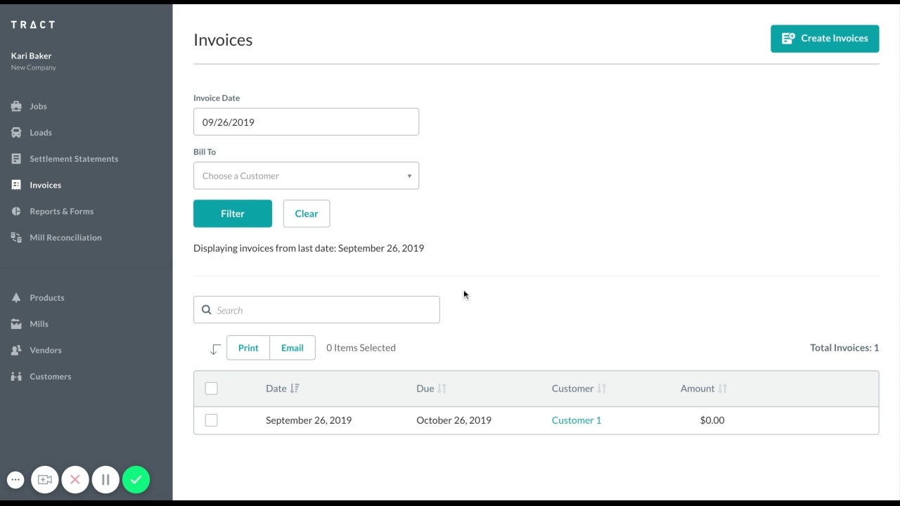 How to run invoices - TRACT Forestry Software by Timber Apps - YouTube
