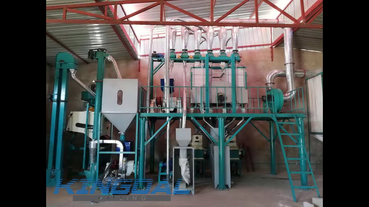 10Ton/day maize milling machine - YouTube