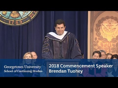2018 Georgetown Commencement Speaker Brendan Tuohey - YouTube