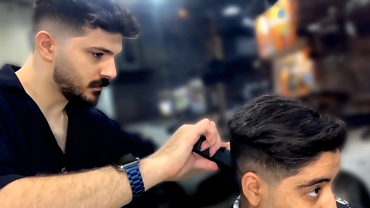 Men’s haircut tutorial: stylish and modern side part💇‍♂️💈 - YouTube