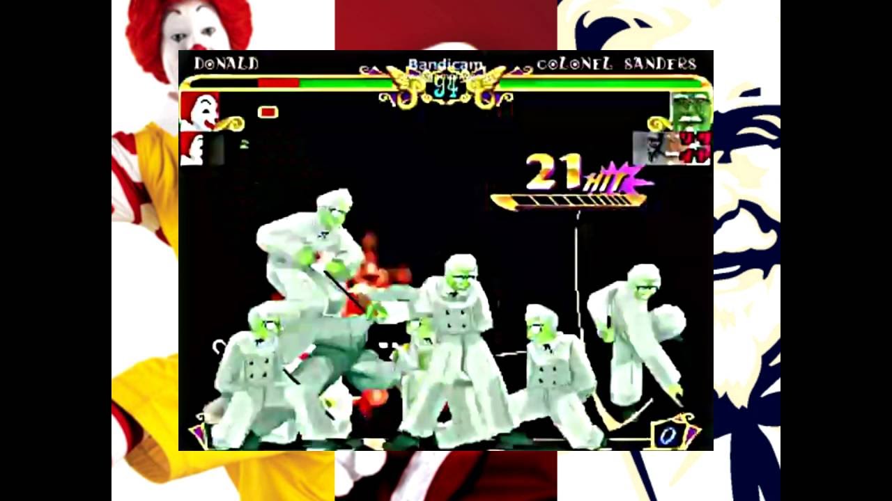 MUGEN: Team Donald vs Team Colonel sanders (Montgomery Hawker) - YouTube