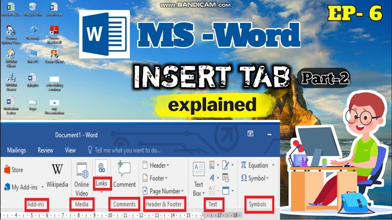 INSERT TAB PART-2 | MS-WORD | EP-6 - YouTube