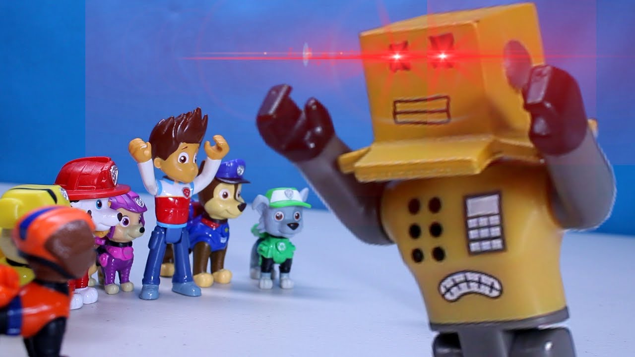 The PAW Patrol STOP a CRAZY ROBOT! | Toys Video - YouTube