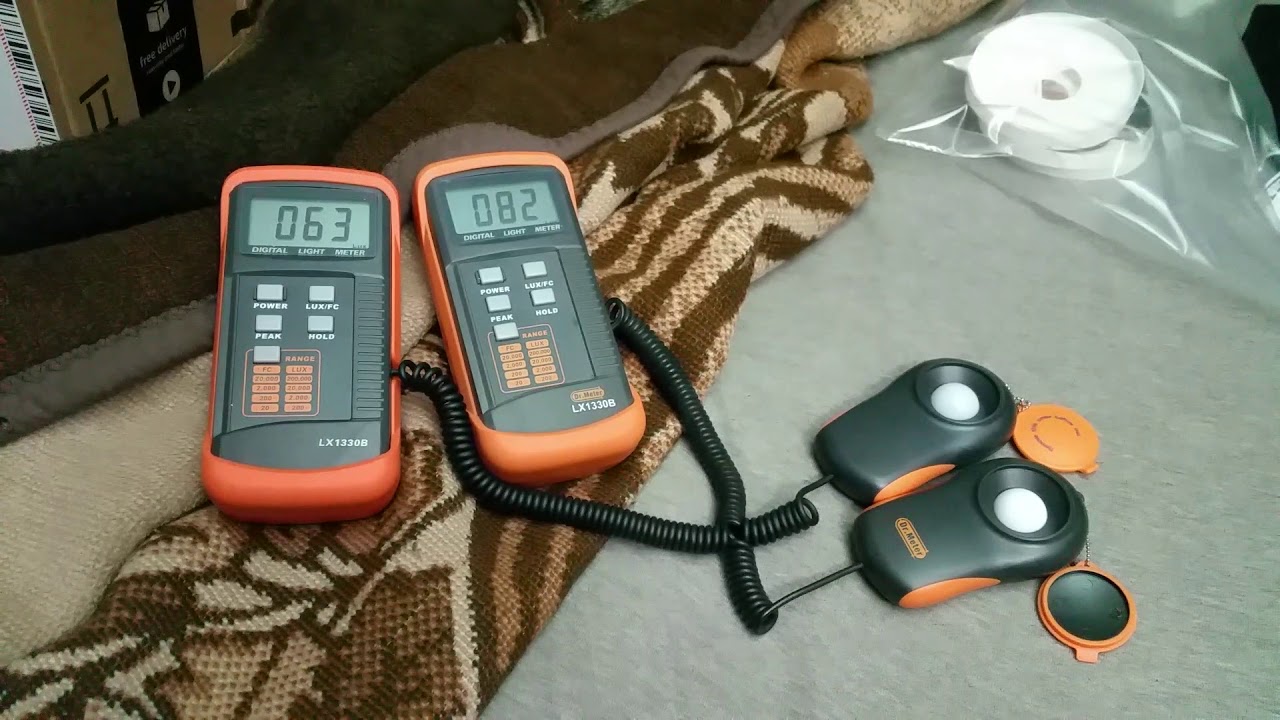 LX1330B Lux Meter Comparison - YouTube