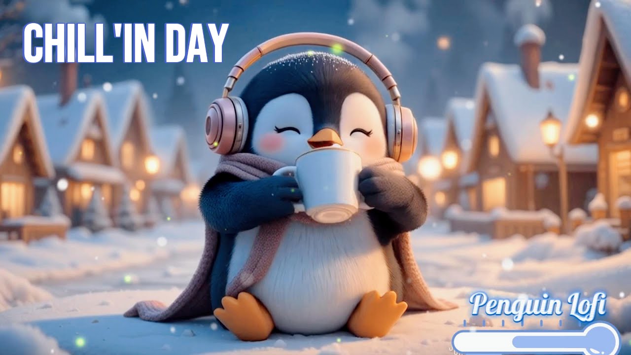 Chill'in Day ️🐧 Penguin Lofi ☕ | 1 Hour Café Music 🎶 Cozy & Relaxing ...