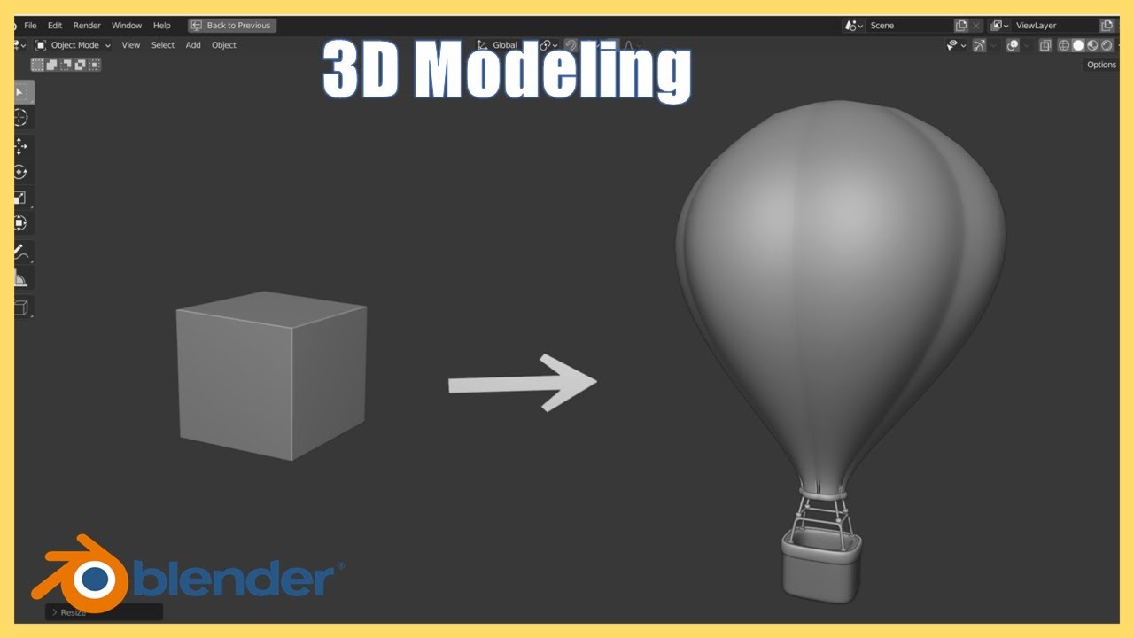 [Blender 3.2] Hot Air Balloon Modeling - YouTube
