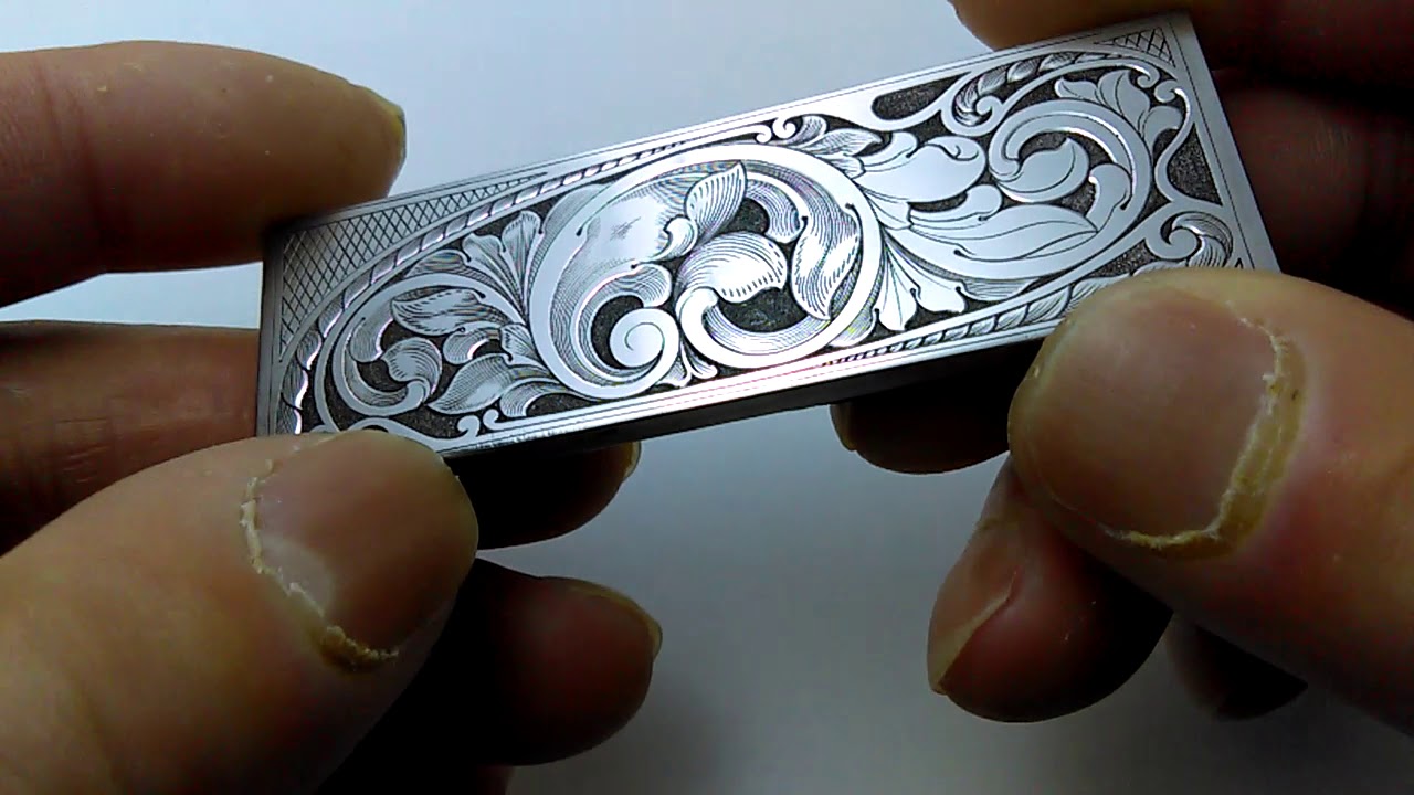 Hand engraving Study Plate #2 (in progress) - YouTube