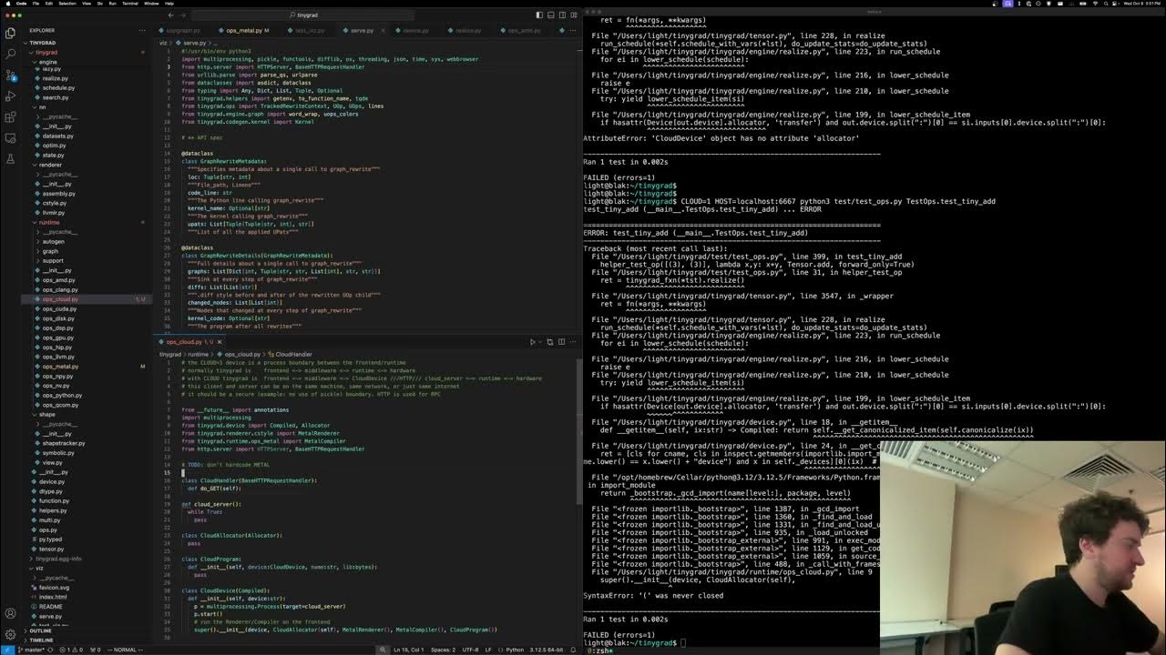 George Hotz | Programming | tinygrad, starting on CLOUD=1 | Part 2 ... George Hotz | Programming | tinygrad, starting on CLOUD=1 | Part 2 ...