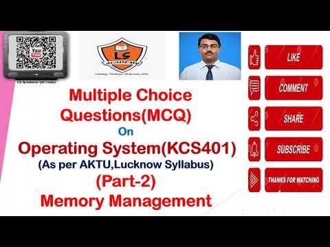 AKTU EXAM 2020-21| operating system | MCQ | PART-2 |Memory Management ...