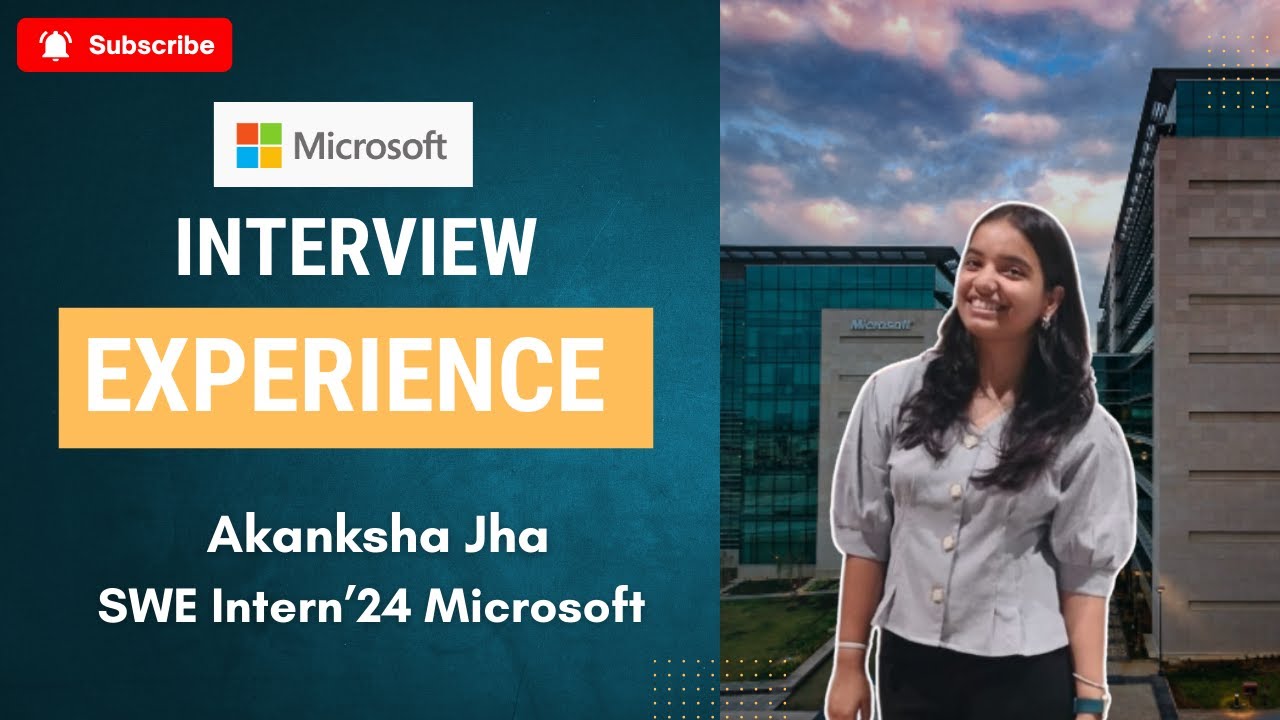 Microsoft Intern Interview Experience || SWE Intern Role @Microsoft ...