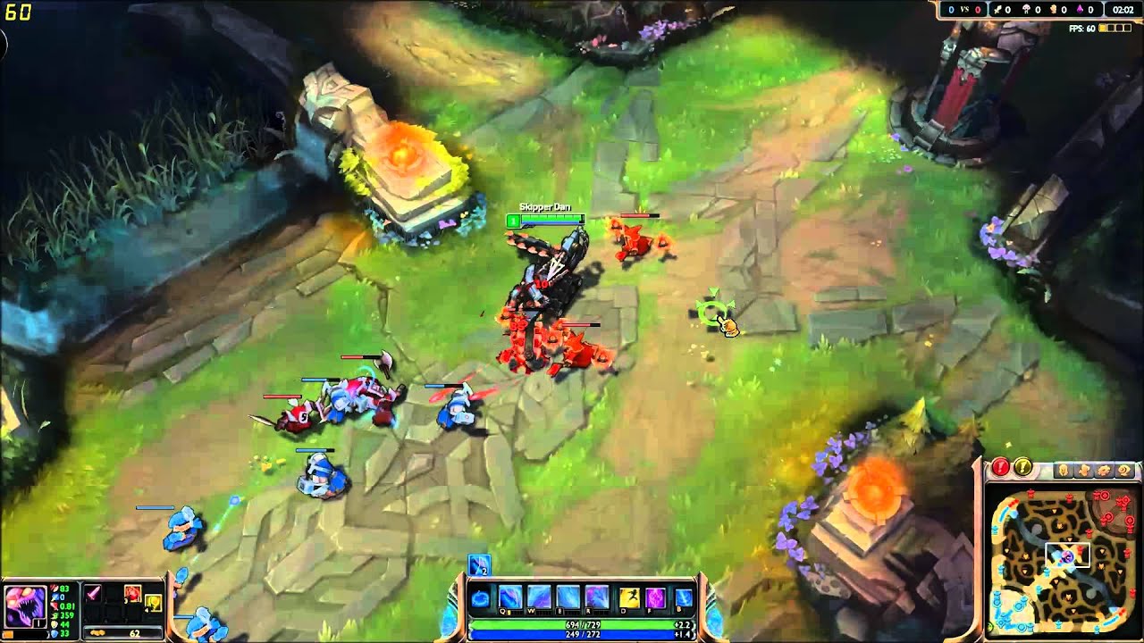 League of Legends Battlecast Alpha Skarner Tower Attack - YouTube