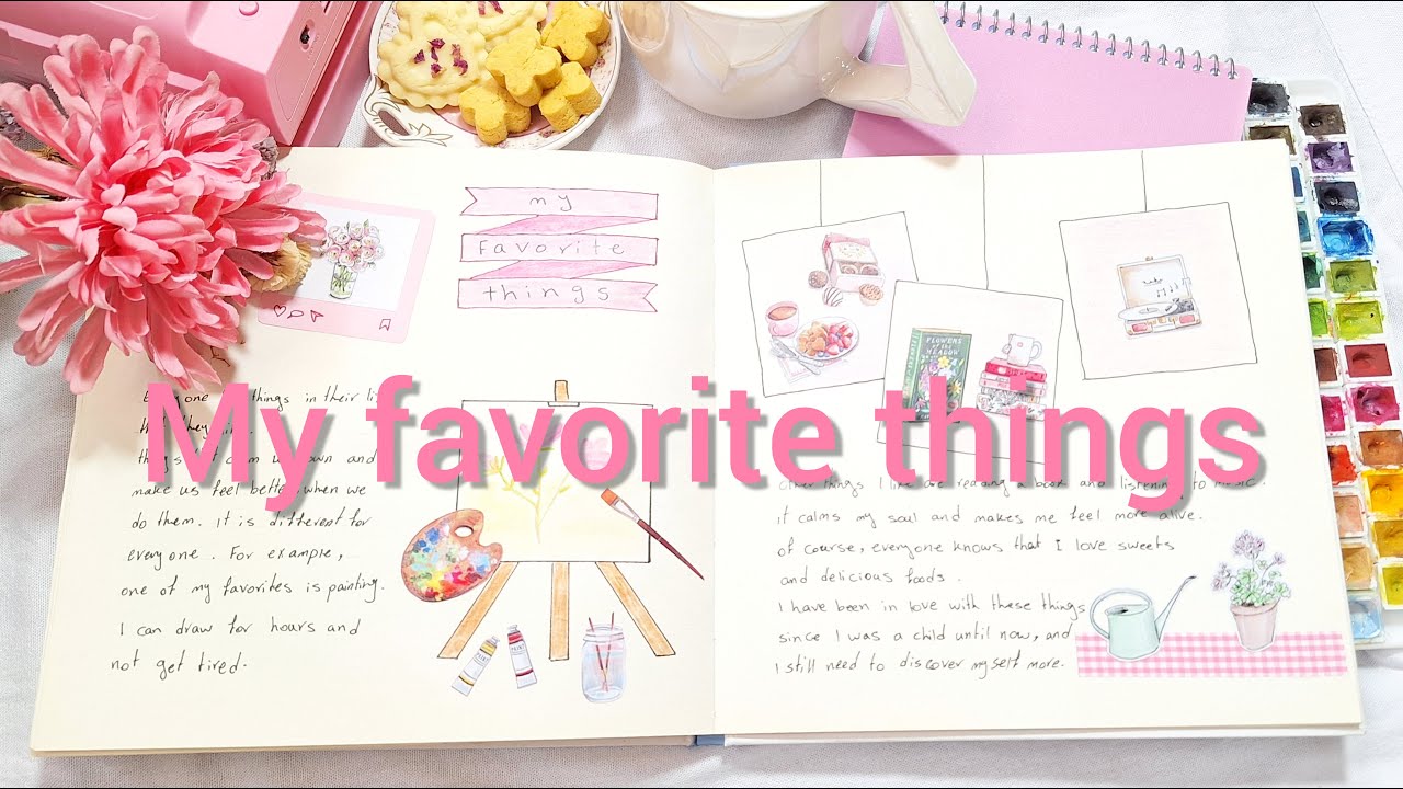 💗pink journal 💗| journal with me | My favorite things - YouTube