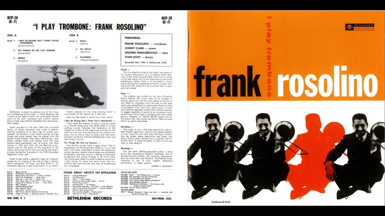 Frank Rosolino - I Play Trombone - 05/1956 - YouTube