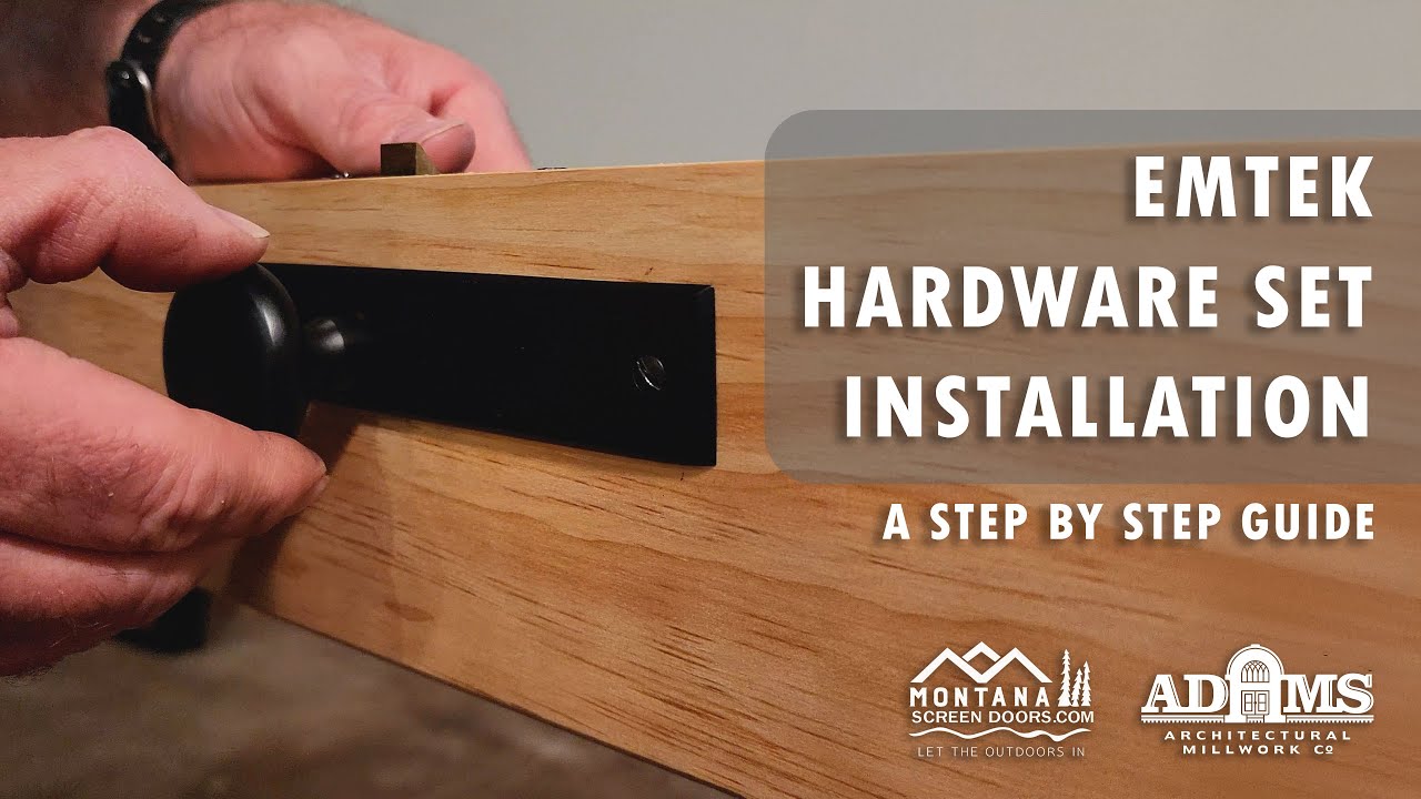How to Install an Emtek Hardware Set | Adams Architectural Millwork - YouTube
