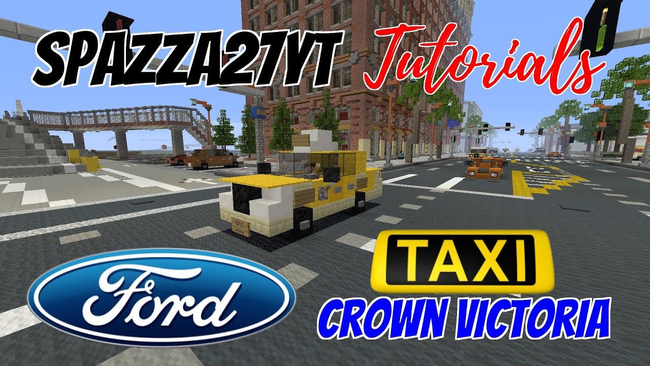 Minecraft Ford Crown Victoria NY Taxi Cab Tutorial - YouTube