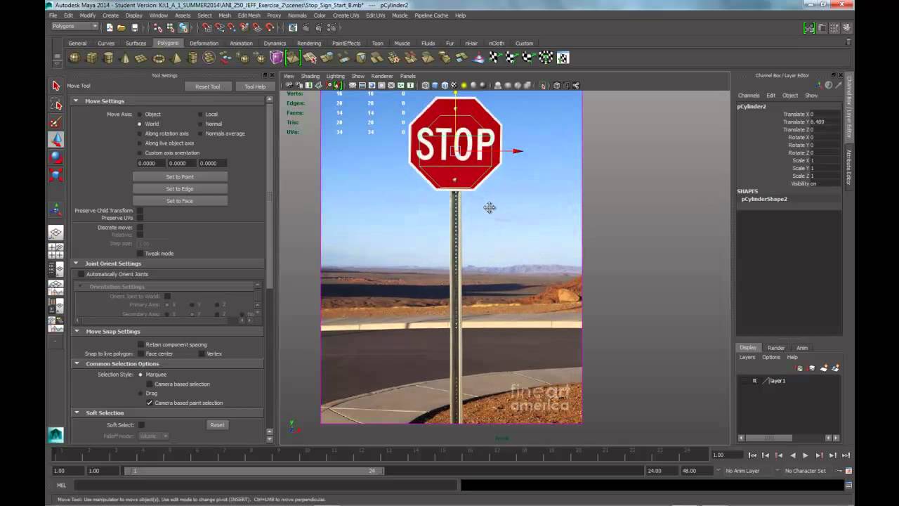 STOP SIGN Modeling 01 - YouTube