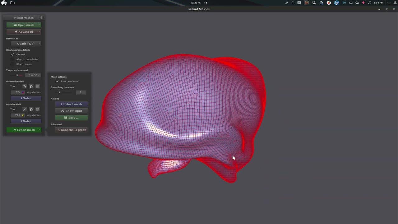 Instant Meshes to optimize your organic sculpts in Blender - YouTube