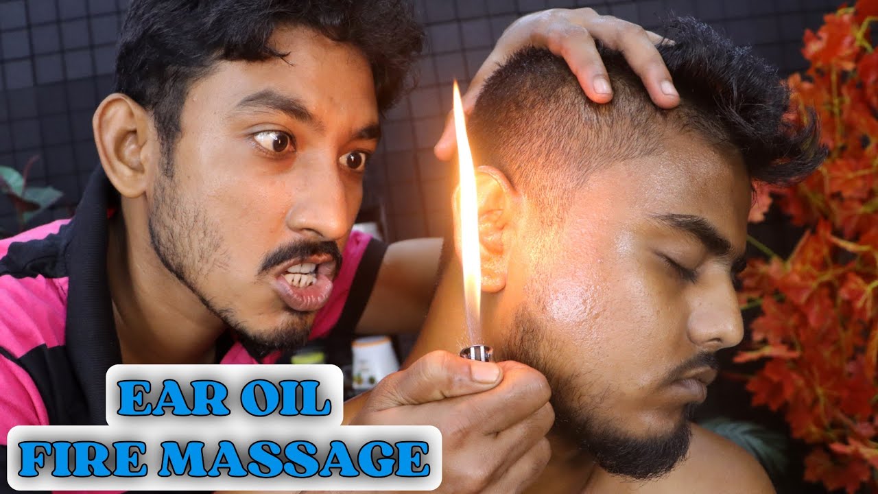 ASMR Fire Therapy | Ear Massage & Ear Fingering | Head Massage and ...