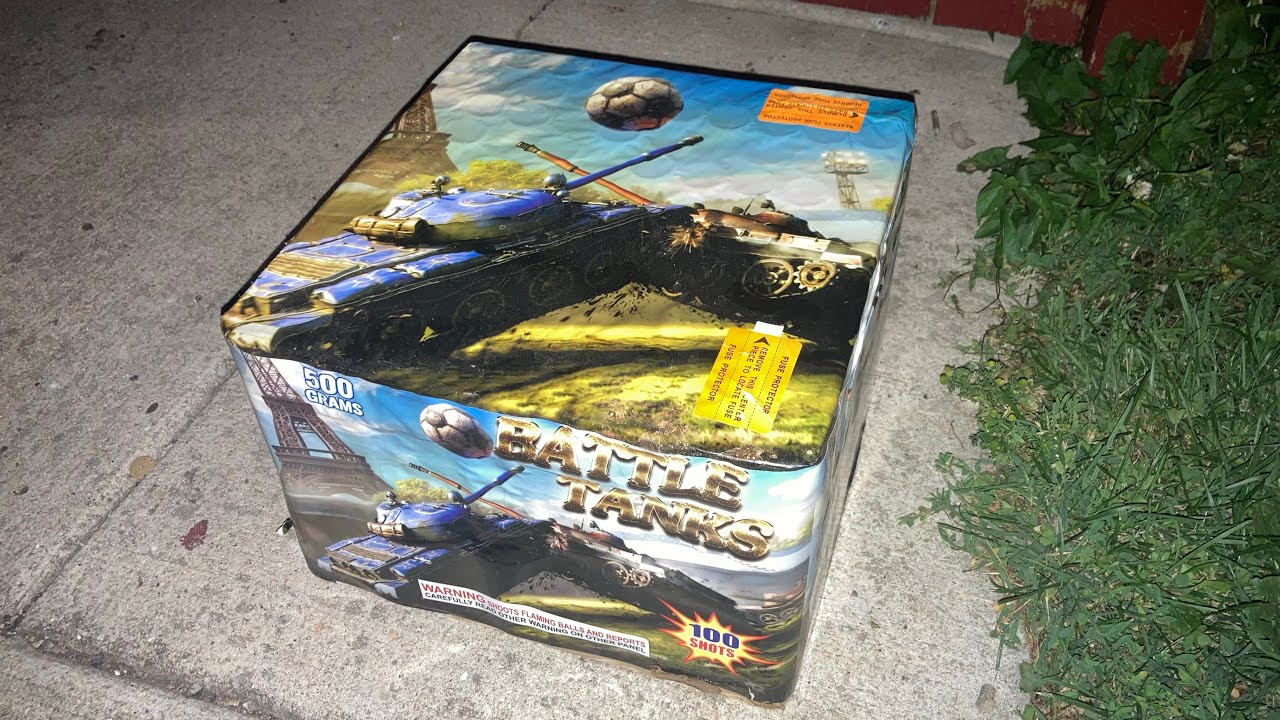 Battle Tanks 100 shot firework - YouTube
