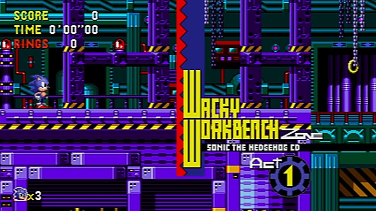 Sonic CD Restored - Wacky Workbench 1 - 23.28 seconds (World Record ...