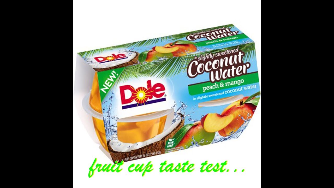 Dole Coconut Water Fruit Cup Taste Test - YouTube