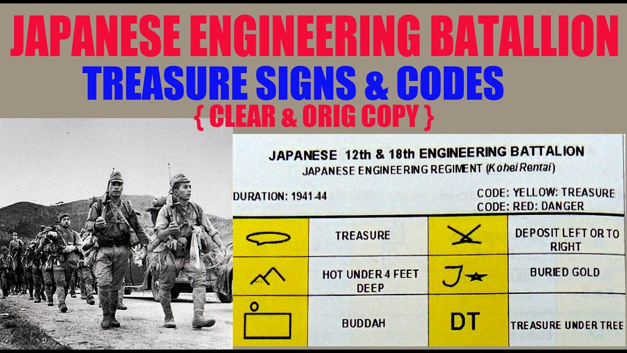 12 & 18 JAPANESE ENGINEERING BATALLION TREASURE CODES & SIGNS - YouTube