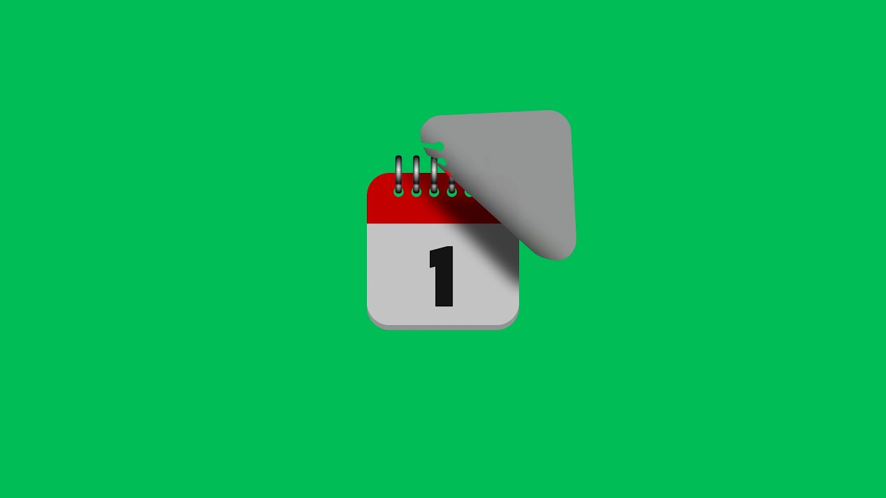 📅 Best Calendar Flip Animation | Date 1 Motion Graphics in 4K | Global ...