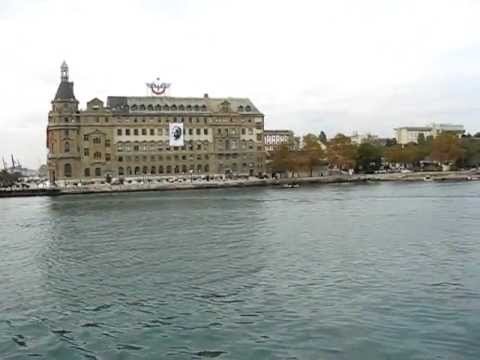 Istanbul Turkey - Asian side of city seen from the ferry (November 2011)