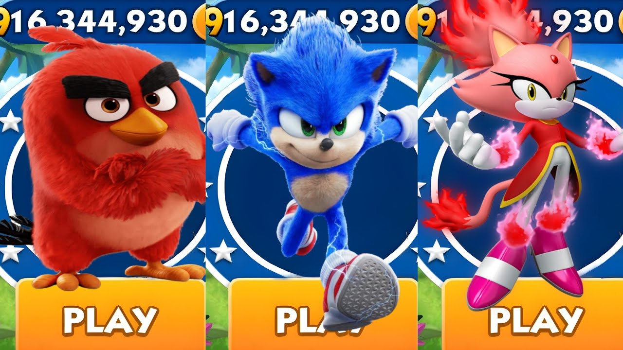 Sonic Dash - Red vs Sonic vs Burning Blaze - All Characters Unlocked ...