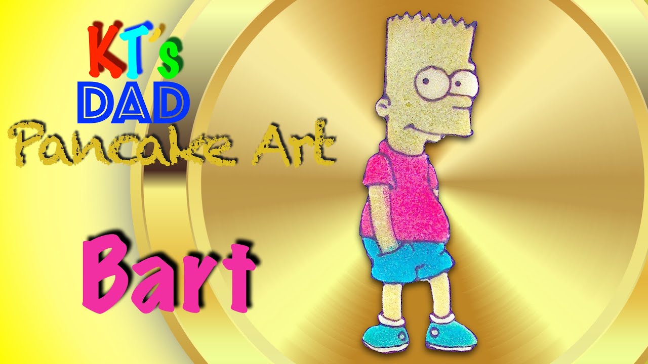The Simpsons Pancake (Bart Simpson) by KT's Dad Pancake Art - YouTube