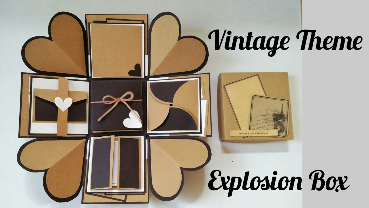 Vintage Theme Explosion Box - YouTube