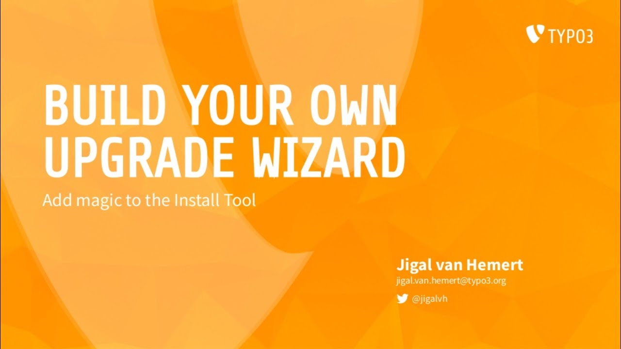 Build Your Own Upgrade Wizard Typo3 Developer Days 2019 Youtube